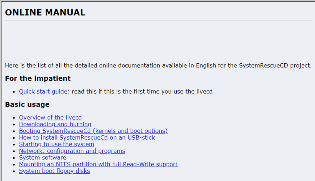 SystemRescueCd - Download